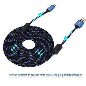 Serounder Heavy Duty USB Charging Cable for Sony for PS4 Controller,etc, Gamepad Charger Cord for PlayStation 4
