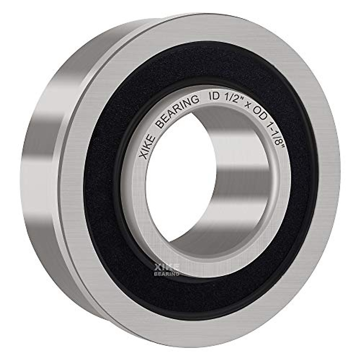 XiKe 10 Pack Flanged Ball Bearing ID 1/2" x OD 1-1/8", Suitable for Lawn Mower, Wheelbarrows, Carts & Hand Trucks Wheel Hub, Replacement for MTD, Honda, 12118 ＆ Rotary 324 Etc.