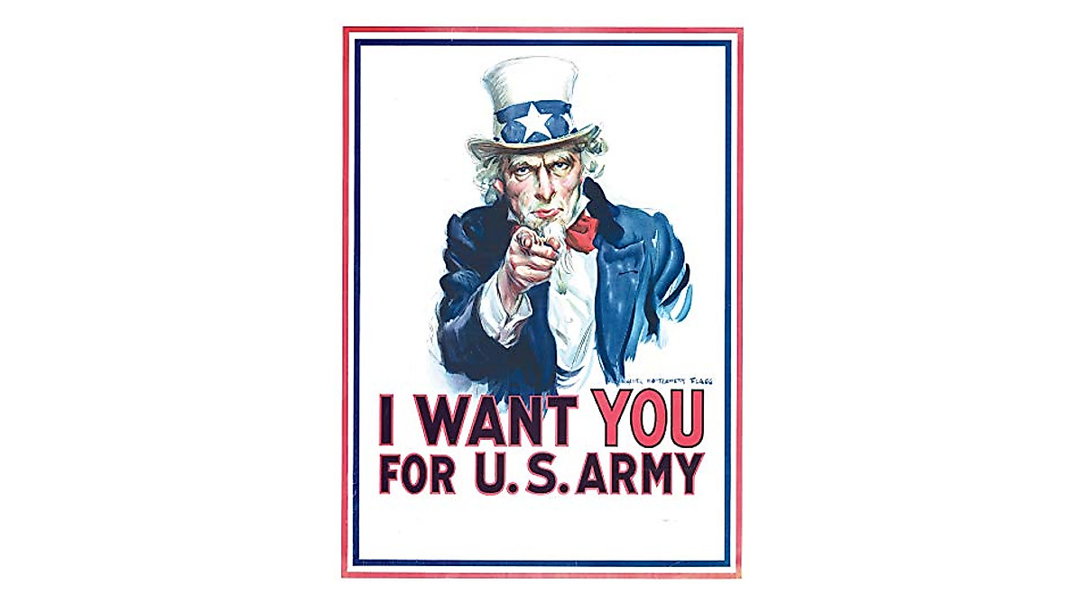 Uncle Sam WW2 Poster - Durable 18x24 Reproduction of Iconic War Art