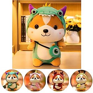 Squirrel Dinosaur Plush Toy, Cute Plush Stuffed Animal Toy Doll, Suitable for Christmas and Birthday Gifts for Girls and Boys 10 inches (Green)