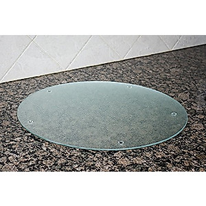 Chop-Chop Round Glass Cutting Board Or Counter Saver, 16 Inches