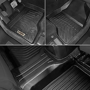 orealtrend Black Floor Mats Liners Replacement for Explorer 2015 2016 2017 2018 2019 Heavy Duty All Weather Guard Front and Rear Car Carpet-Custom Fit-Tough Odorless