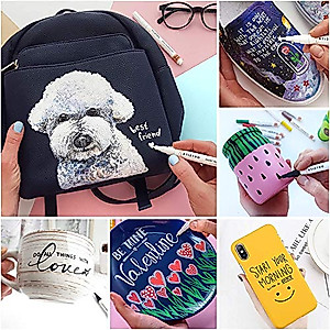 ARTISTRO Paint Pens for Rock Painting, Stone, Ceramic, Glass, Wood, Canvas. Set of 12 Acrylic Paint Markers Extra-fine Tip