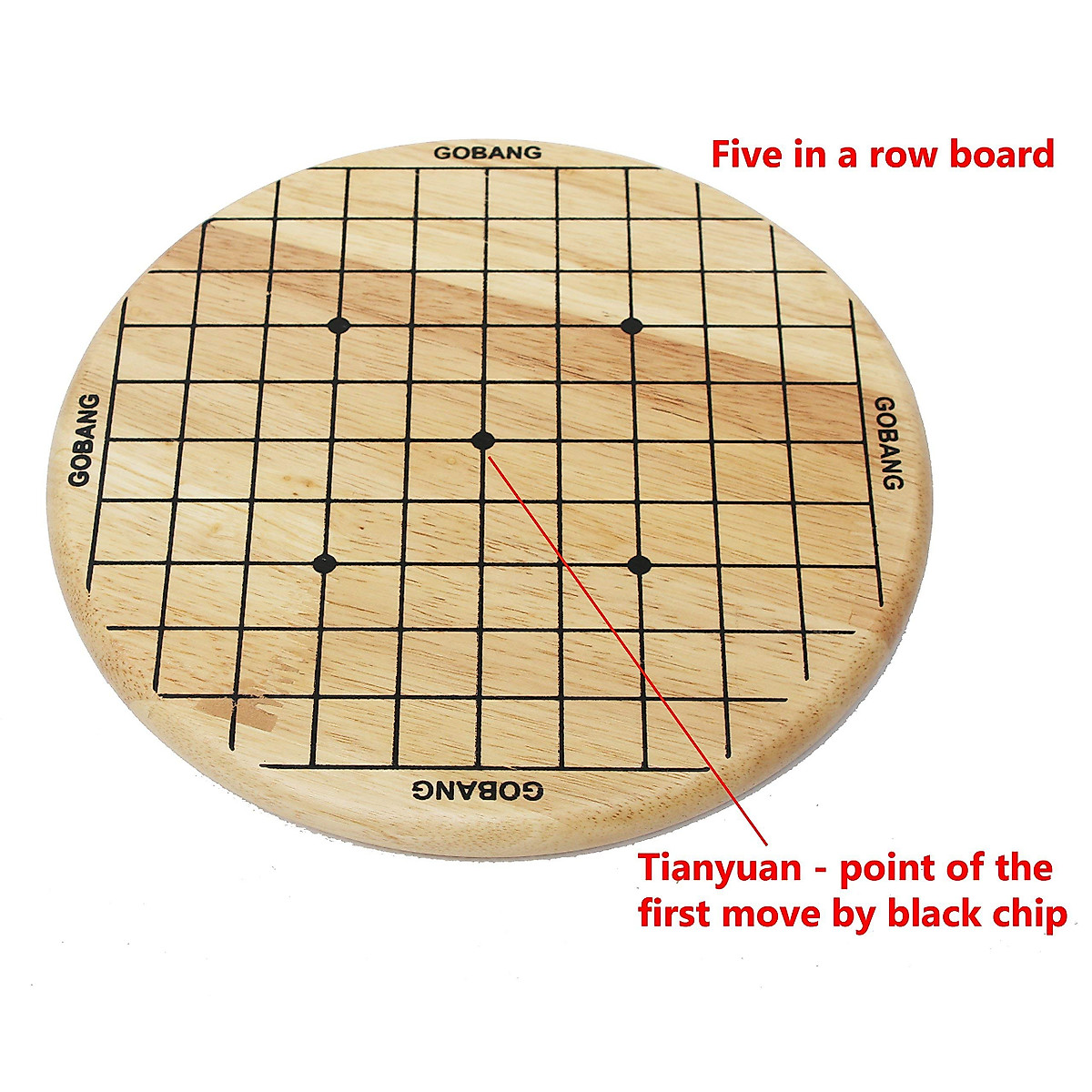 TOWO Wooden Chinese Checkers and Gobang (Five in a Row) 2 in 1 Board Game - Chinese Chequers Family Board Games for Kids and Adults- Wooden Toys for 6 Years Old