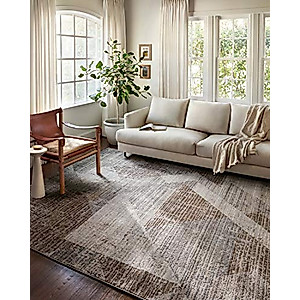 Loloi II Austen Collection AUS-04 Stone/BARK, Contemporary 6'-7" x 9'-2" Area Rug