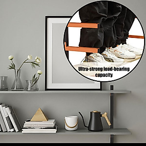 Caliee Wood Organizer Rack and Lumber Storage Rack Wall Mount with 3-Level Holds Up 1400 LBS,Garage Organization and Wall Storage,2 Pieces