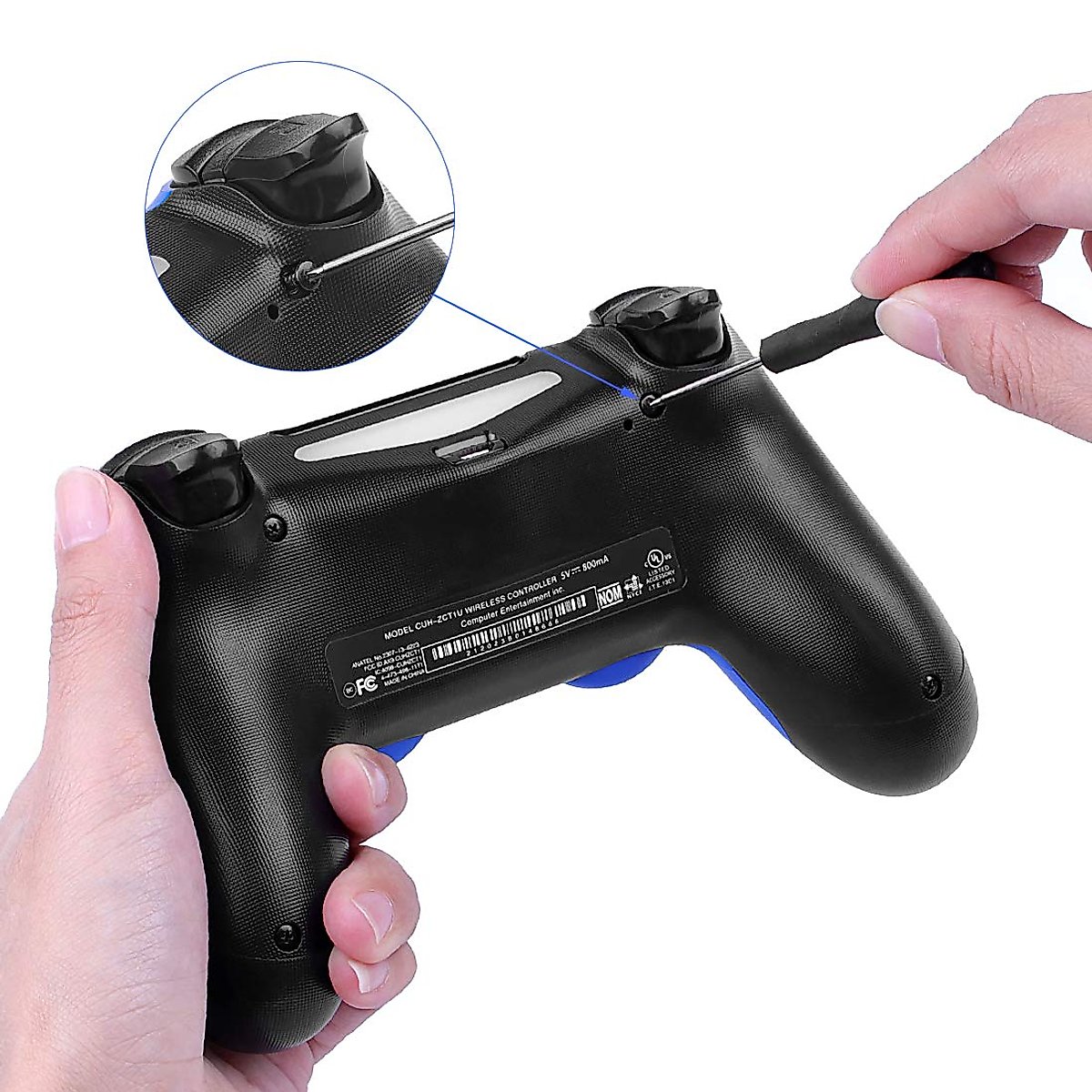 Mekela 5 Pairs Thumbsticks with Cross Screwdriver, Replacement Joystick Thumb Stick for PlayStation 4 PS4 Controller Gamepad （Black）
