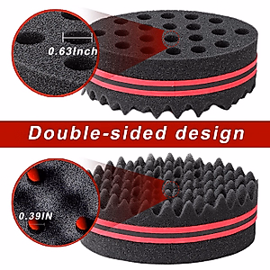 Supaze 3Pcs Hair Styling Set for All - Curl Brush, Twist Sponge for Textured Hair with Metal Pick