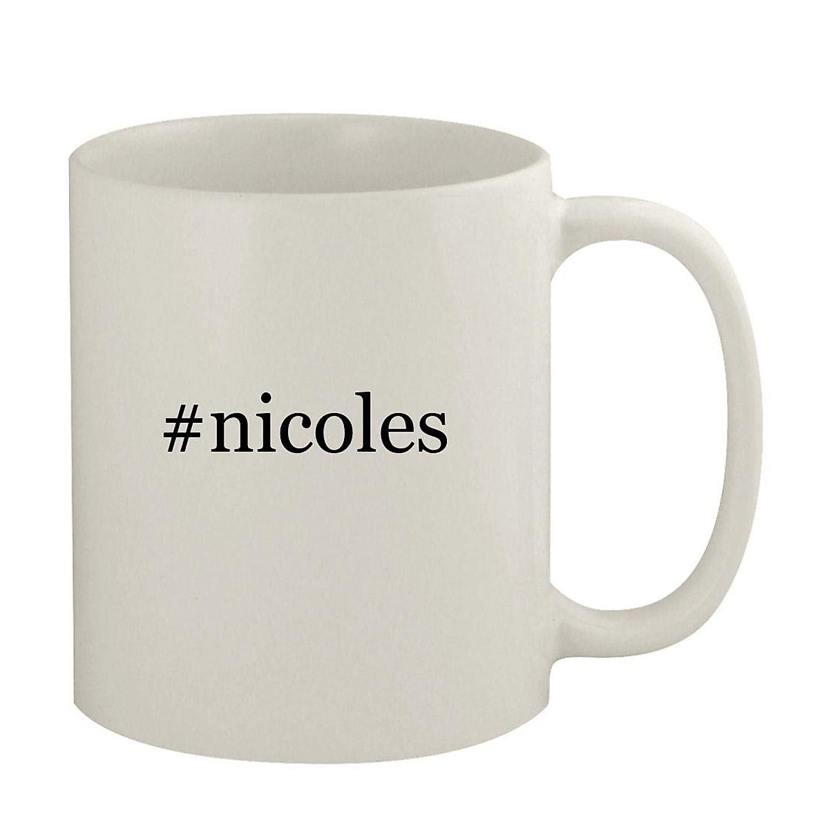 Knick Knack Gifts #nicoles - 11oz Ceramic White Coffee Mug, White