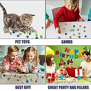 Pllieay 24PCS Small Bouncy Balls Bulk, 27mm Rubber Bowling Bouncing Balls Party Favors, Bowling Party Favors for Kids, Christmas Gift Bag Filling Stocking Stuffers