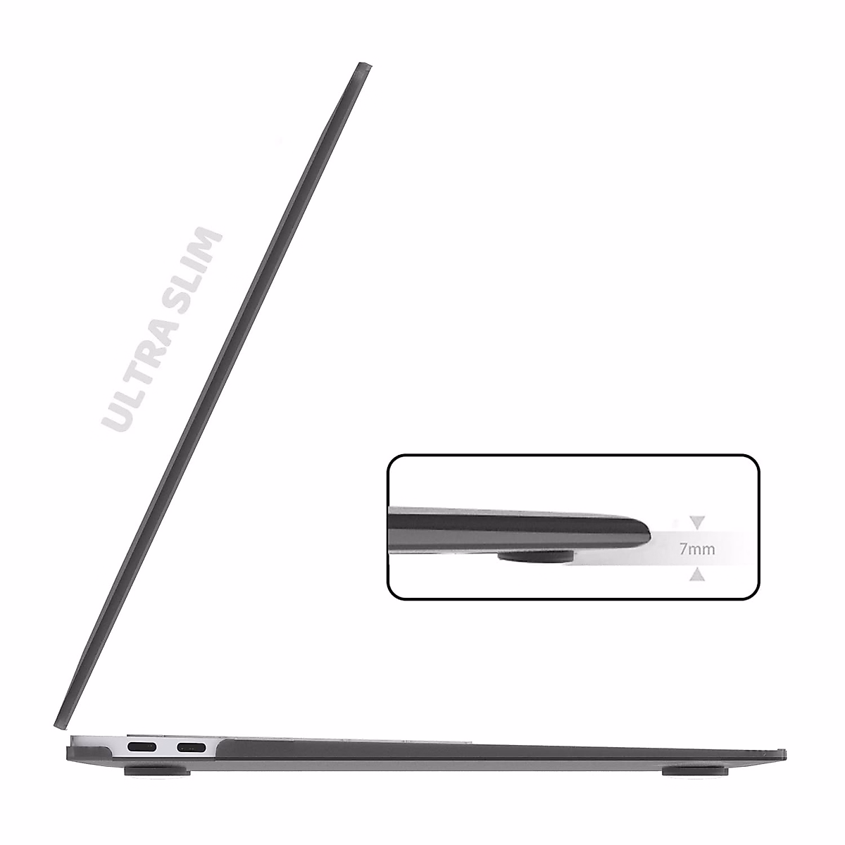 B BELK Compatible with MacBook Air 13 inch Case 2022 2021 2020 2019 2018 Release A2337 M1 A2179 A1932 Touch ID & Retina Display, Matte Plastic Hard Shell Case+ Keyboard Cover+ Screen Protector, Black