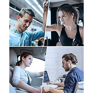 YZJSM Headphones,Noise Canceling Bluetooth Headphones Stereo Waterproof in-Ear,Sports Bluetooth Headphones with Mini Charging Case and Built-in Microphon,for Women and Men,for iPhone Android