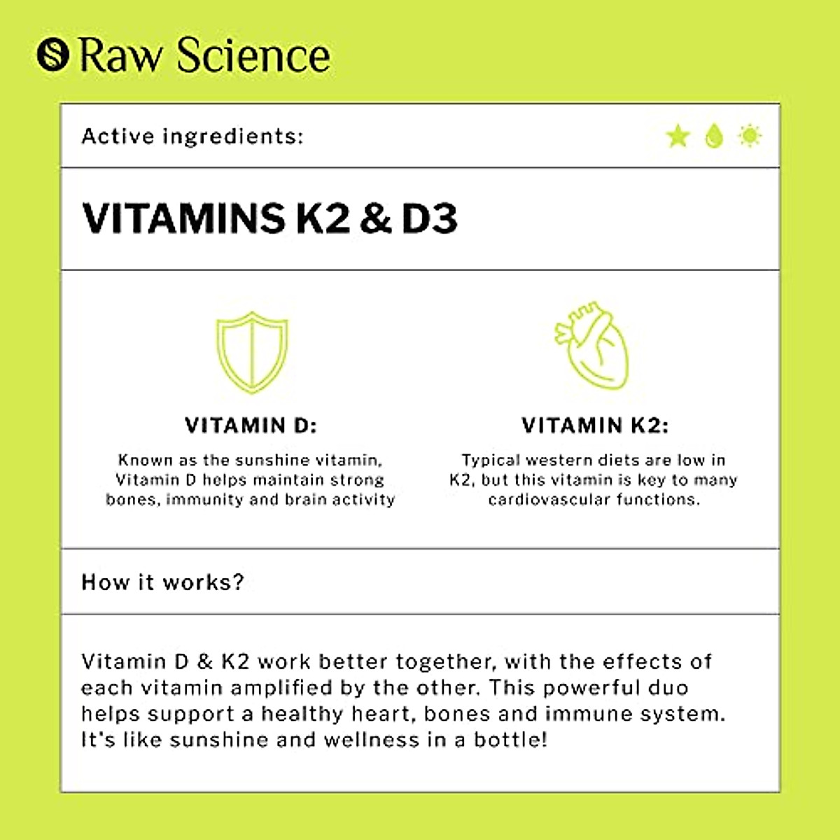 Liquid Vitamin D3 K2 10000 iu & 200 mcg - Vitamin D with MK7 Vitamin K2 Drops - Bone Density & Heart Support Liquid Vitamins for Women & Men, High Absorption Vit K2 D3 Vitamin Supplement - 2 fl oz