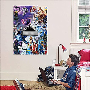 Battle Royale Video Game Themed Bedroom Wall Decor Art Prints and Posters Gaming Posters for Teen Boys Room Decoration,Boys Gifts and Birthday Party Supplies Set - Unframed Version 16" x 24"inch Canvas Pictures Poster for Kids Room(16x24inch,Blue)