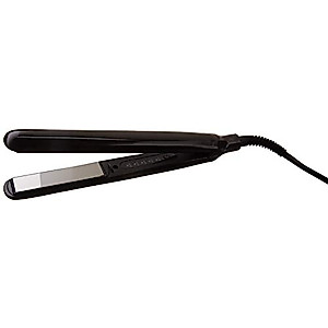 CHI 1" Titanium Hairstyling Iron with TouchSlide Adjustable Heat Settings and Curved Floating Plates, 1 lb, Black