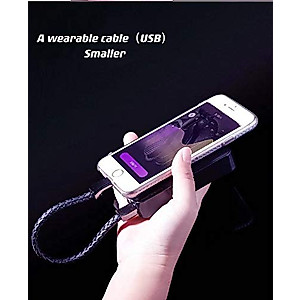 YXWJ USB Charging Cable Bracelet Fashion wrist Data Charger Cord Leather Cuff Band, Convenient to carry,Practical gifts.