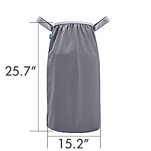 Teamoy Pail Liner for Cloth Diaper(Pack of 3), Reusable Diaper Pail Wet Bag with Elastic Edge, Fits for Dekor, Ubbi Diaper Pails, Gray +Gray Strips +Black Strips