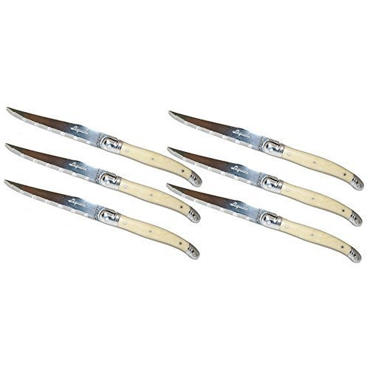 Laguiole Steak Knife Set of 6 - Ivory handle