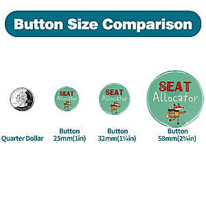 Happizza 500 Sets 32mm(1.25 inch) Blank Pin Back Button Parts for Button Maker Machine 32mm, Round Badge Making Supplies, includes Metal Cover, Plastic Button Back Cover, Clear Film&Blank Paper