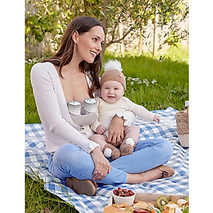 Momcozy S12 Pro Hands-Free Breast Pump Gradient Gray & Breast Pump Bag for Hands-Free Wearable Breast Pumps（Holds 2 Pumps）