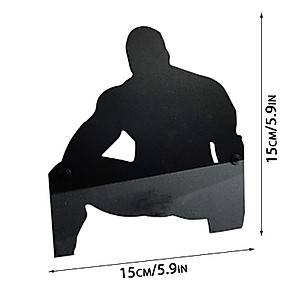 Hmango Keychain Holder with Big Thoughts,Barry Wood Key Holder-Stylish and Practical Organizer for Your Keys, Funny Wall Hanging Art for Bedroom Door. (2PC-Black-6inch)