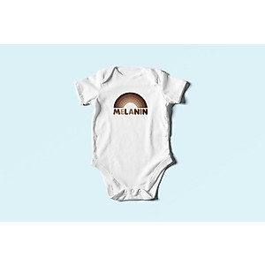 Melanin Rainbow Black History Pride Infant and Toddler Baby Romper Bodysuit Black 6M
