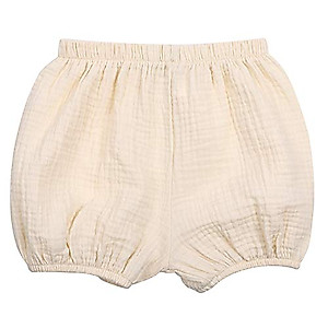 JELLYKIDS Toddler Unisex Baby Shorts Outfits Long Sleeve Cotton Linen Shirt Top+bloomer Shorts Summer 2pcs Clothes Set