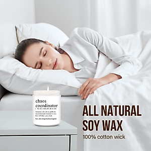 Chaos Coordinator Gifts, Gifts for Women, Unique Boss Lady Gifts for Women,Her,Mom, Friends,Coworker,Manager,Teacher,Boss, Birthday Gifts for Women - Thank You Gifts for Women,Lavender Candles