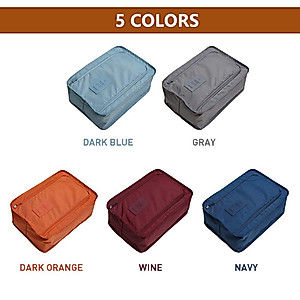 BUYGOO 5Pack Travel Shoe Bags, Portable Large Shoe Bags Waterproof with Zipper Closure - Multi-colored 5