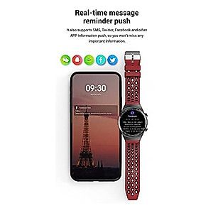 XYJ Smart Watch for Android Phones Compatible with iPhone 1.28 Inch Touch Screen Fitness Tracker with Heart Rate Monitor and Blood Oxygen Saturation 5ATM Waterproof Smartwatch for Women Men (Color :