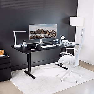 VIVO Electric 71 x 30 inch Stand Up Desk, Height Adjustable, Black Top Black Frame, DESK-KIT-0B7B