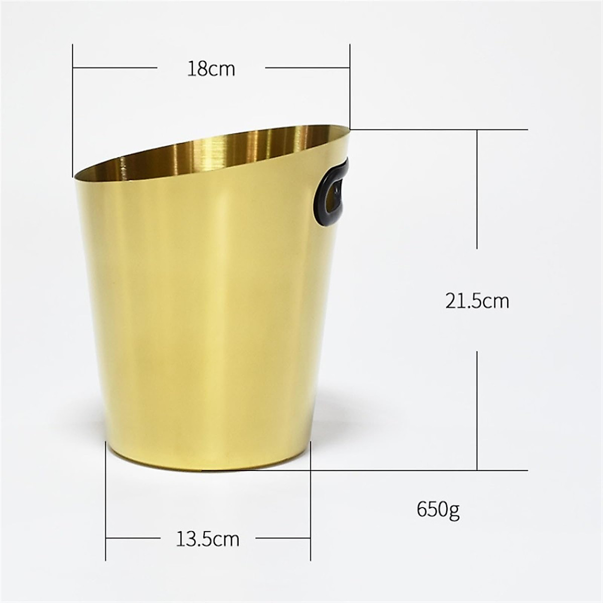 Ice bucket Stainless Steel Ice Bucket Cooler Whiskey Wine Bar Accessories Champagne Bucket Cooler Suitable for Cocktail Party Wine Bottle Restaurant Bar Party wine bucket (Color : Gold)