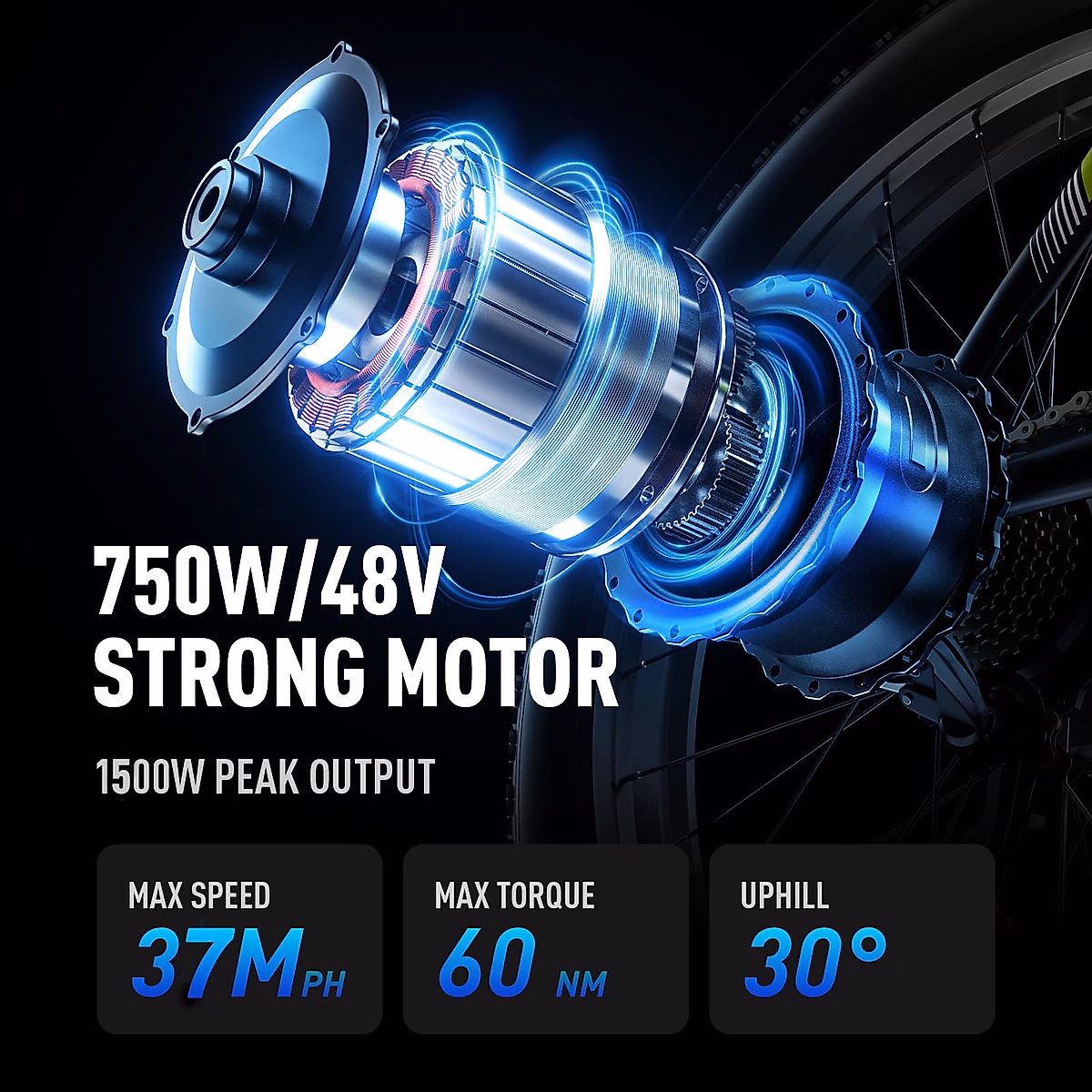 EXRBYKO Electric Bicycle, 29” Electric Bike for Adults 48V 17.5AH 840WH Battery, 1500W Peak 36mph Electric Mountain Bike, 80 Miles Ebike with 21-Speed Gears, Fast E Bike for Commuter, 330LBS Load