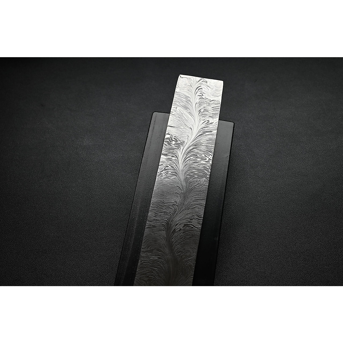 Forged Factory Damascus Steel Billet for Knife Making, Snake Pattern, 12 inches