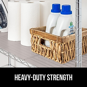 Gorilla Grip Wire Shelf Liner Set of 4 and Ribbed Drawer Liner, Wire Shelf Liner Size 18x36 in Charcoal, Mat Covers, Drawer Liner Size 17.5x20 in Gray, Strong Grip Liners for Drawers, 2 Item Bundle