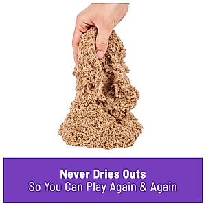 Kinetic Sand, 11lb (5kg) Natural Brown Bulk Play Sand for Arts and Crafts, Sandbox, Moldable Sensory Toys for Kids Ages 3 and up