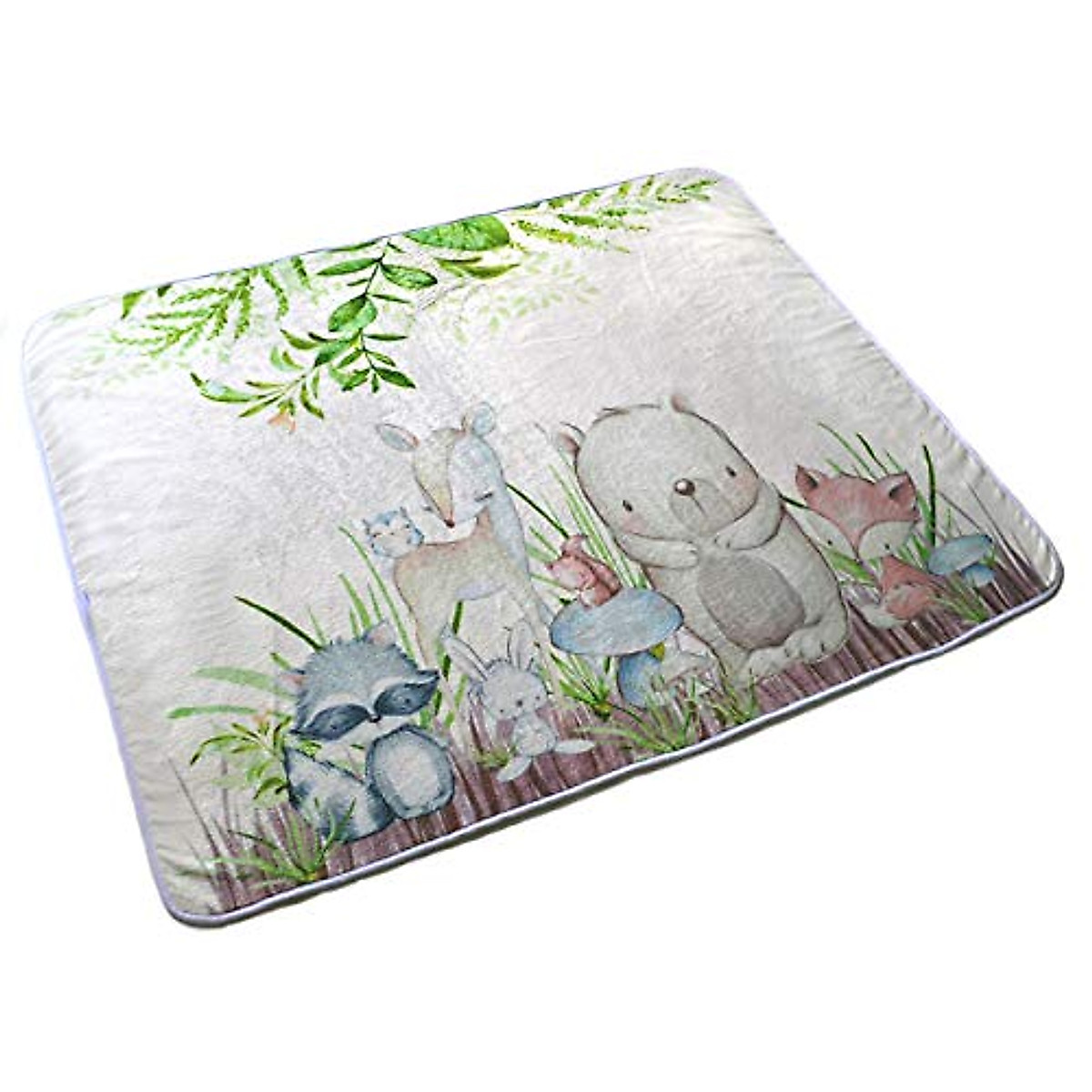 Woodland Friends Double Sided Baby Milestone Monthly Blanket, Forest Photo Prop Boy & Girl, Large Soft 310 GSM Fleece Blanket for Animal Nursery and Baby Registry/Shower