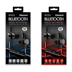 Sentry Industries Inc. HPXBT150 Bluetooth Flat Cord Earbuds with Microphone,Multicoloured