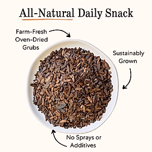 Grubblies Dried Black Soldier Fly Larvae - Healthier Chicken Treats Than Mealworms for Chickens - Chicken Feed Supplement with 50x Calcium, Natural Grubs for Chickens, Hens, Ducks - 5 LB