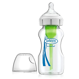 Dr. Brown’s Natural Flow® Options+™ Glass Baby Bottle Sleeves, 100% Silicone, 9 oz, Wide-Neck, Mint (Pack of 2)