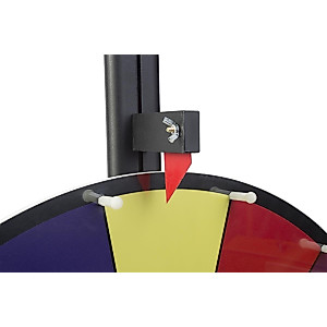 Displays2go Spinning Prize Wheel for Countertop, Plastic, Acrylic, PVC, Iron – Black (PWTABTOP24)