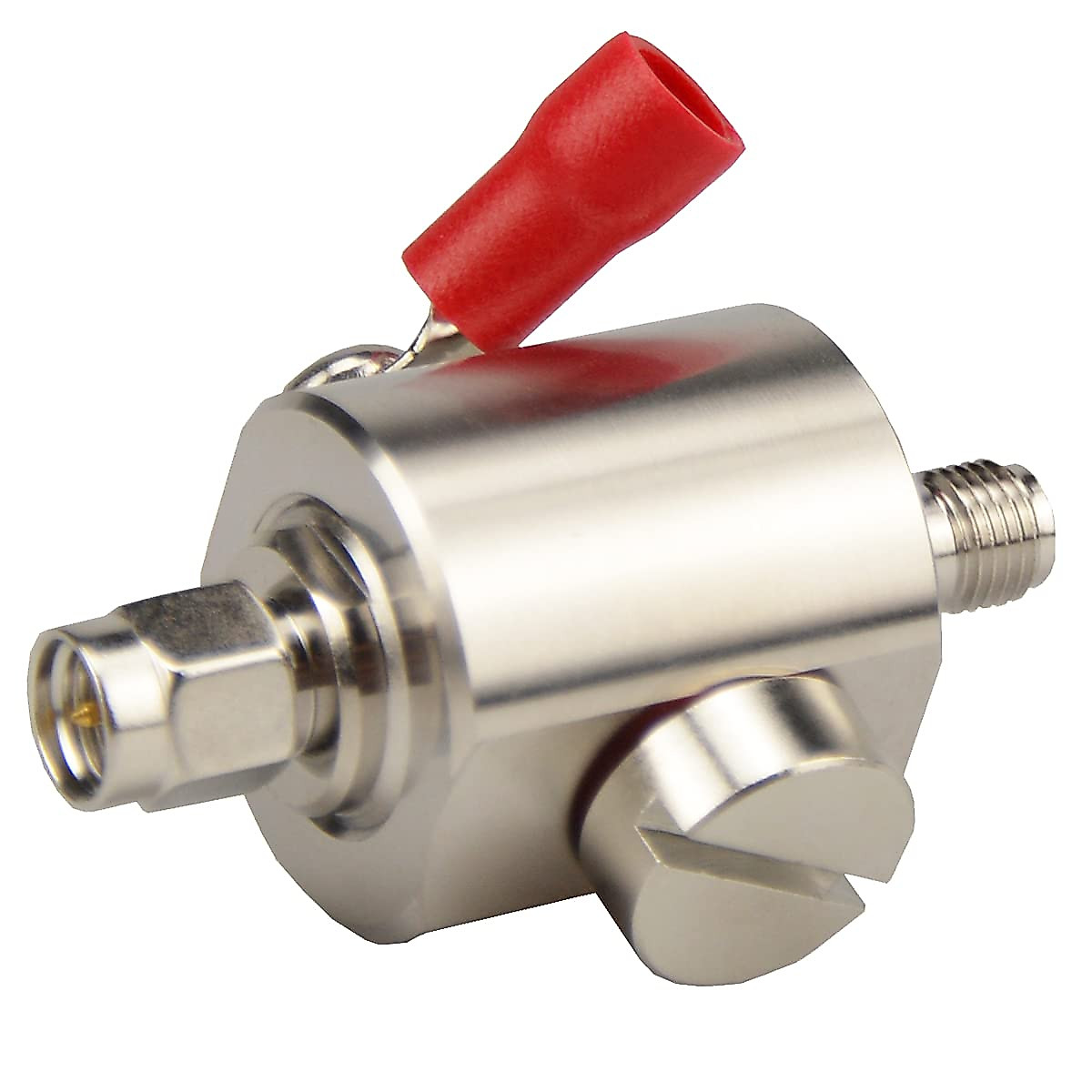 SMA Lightning Arrestor SMA Surge Protector with SMA Male to SMA Female Connector 0-6GHz with Replaceable Gas Tube Element 90V