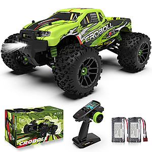 CROBOLL 1:18 Remote Control car for Kids Adults,36 KPH High Speed Monster Trucks 4x4 Off-Road Hobby Fast RC Car,2.4GHz 4WD All Terrain Electric Vehicle with 2 Rechargeable Batteries,Gifts for Boy Girl