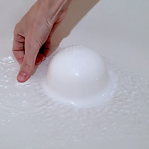 Madam of Leisure Infinity Bath Universal Drain Cover - Fill Your Bathtub as High as You Dare for a Deeper and Warmer Bath (White)