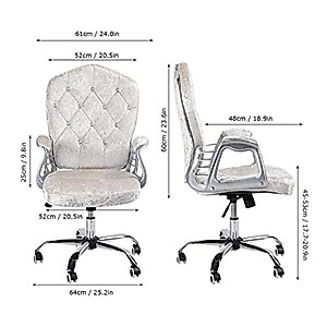 KXDFDC Computer Chair with Adjustable Rotating Velvet Chair Computer Chair Study Office Swivel Chair Home Lift Swivel Chair Desk Chair