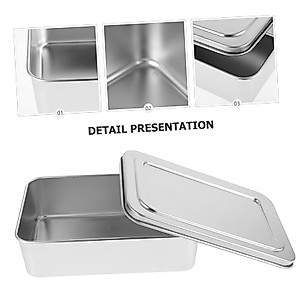 GOOHOCHY Stainless Steel Cake Baking Box with Lid Versatile Bread Baking Pan for Cakes and Bread and Easy to Clean Bakeware