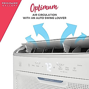 Frigidaire GHWQ123WC1 Inverter Quiet Temp Room Air Conditioner, 8,000 BTU with Wi-Fi Connected, Energy Star Certified, Easy-to-Clean Washable Filter, in White