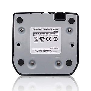 FNB-V94 1800mAh Ni-MH Battery with CD-47 Charger Compatible for Yaesu Vertex FT-60R FT-60 VX-150 VX-160 VX-180 Standard Horizon HX270S HX370S HX500S Radio