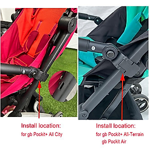 AICTIMO Baby Stroller Bumper Bar Compatible with gb Pockit Air, gb Pockit+ All-Terrain and gb Pockit+ All City Stroller, Stroller Accessories Leather Armrest (Bumper for gb Pockit+ All City)