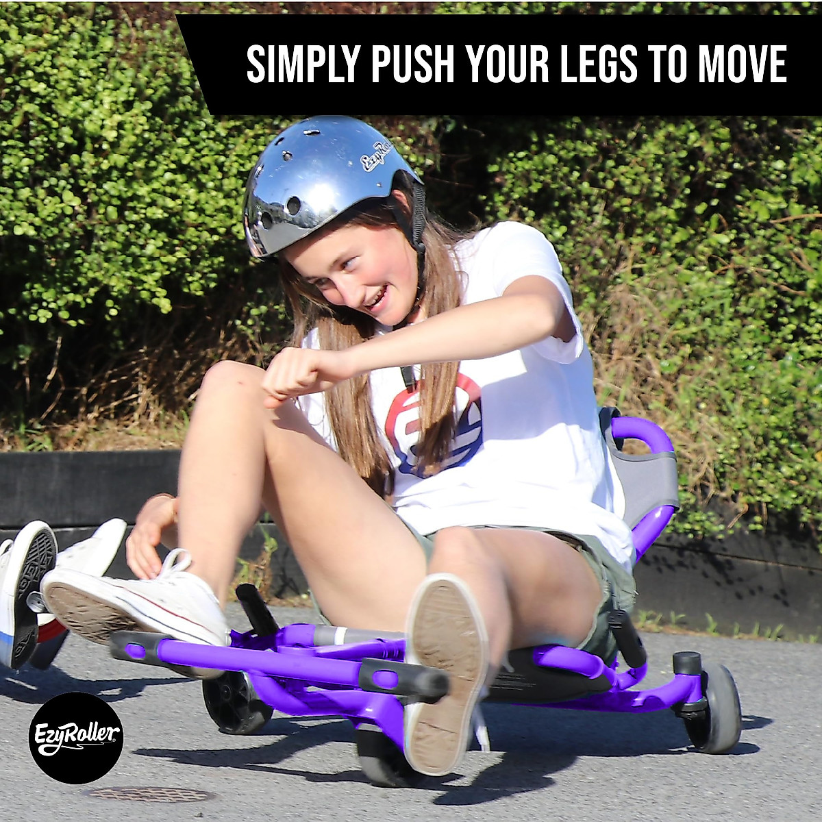 EzyRoller New Drifter Pro-X Ride on Toy for Kids or Adults, Ages 10 and Older Up to 200 lbs. - Purple